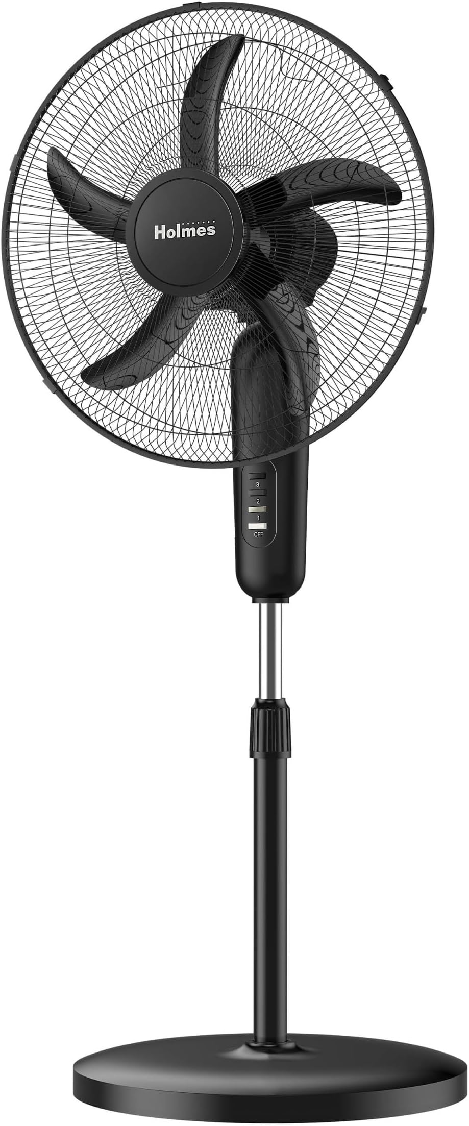 Amazon.com: HOLMES 18" Stand Fan, 75° Oscillation, 3 Speeds, 5 Blades ...