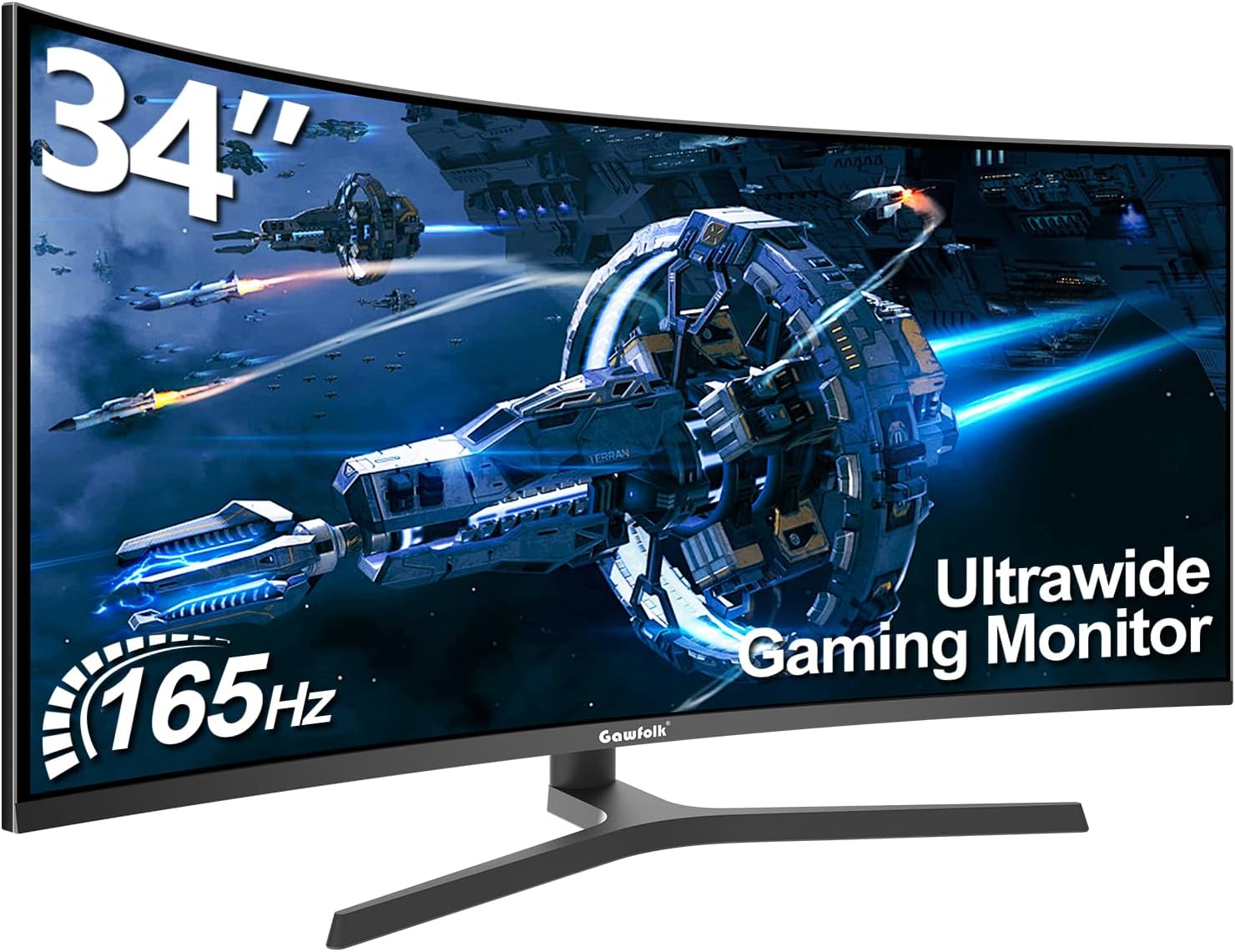 Gawfolk 34 Zoll Ultrawide Curved Gaming Monitor, 1500R PC Bildschirm ...