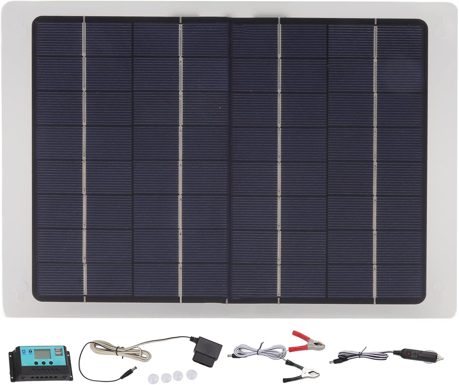 Amazon.com: 10W Silicon Solar Panel, 18V 50A Monocrystalline MPPT Charge Controller, Dual USB ...