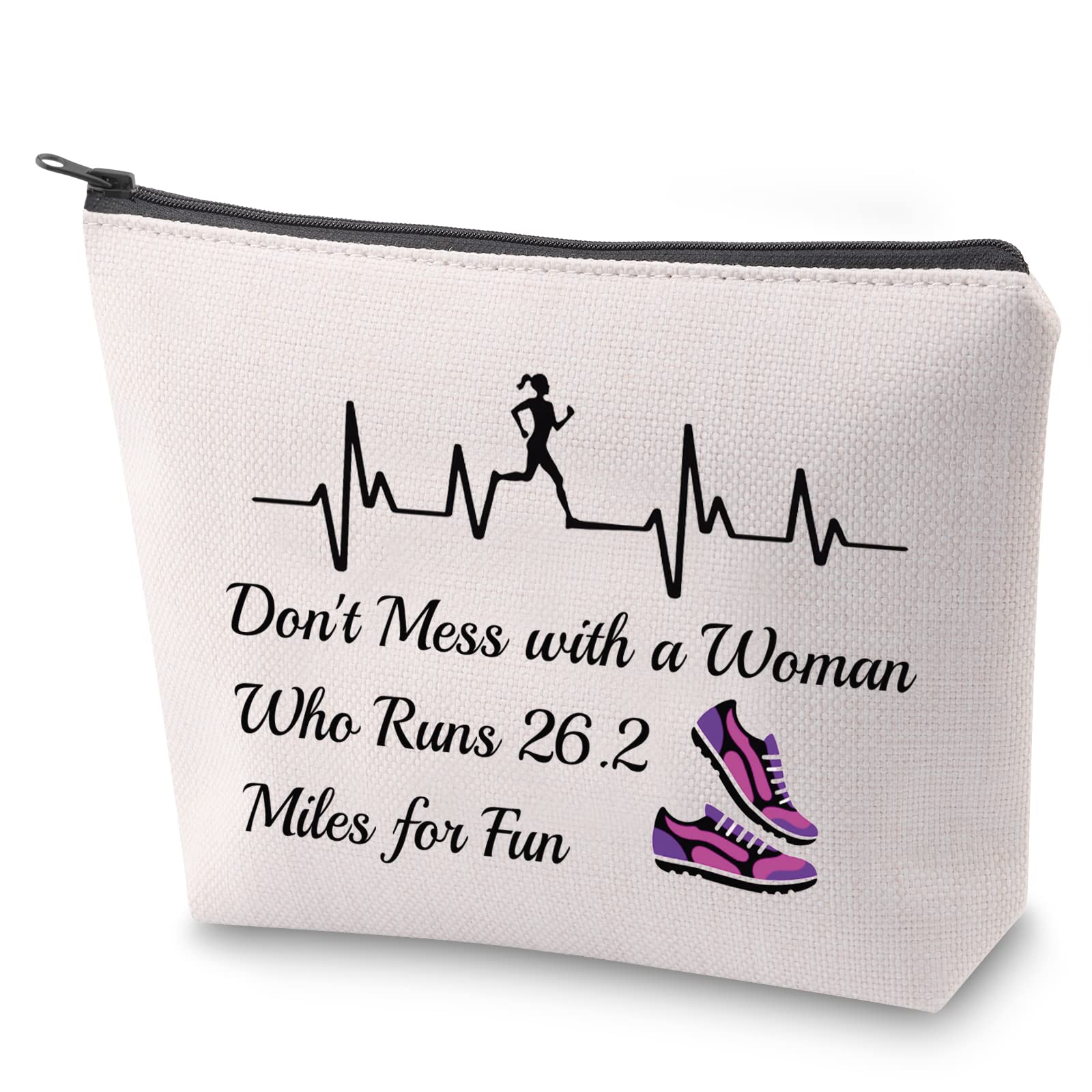Amazon.com: ZJXHPO Running Woman Marathon Cosmetic Bag Don't Mess With ...