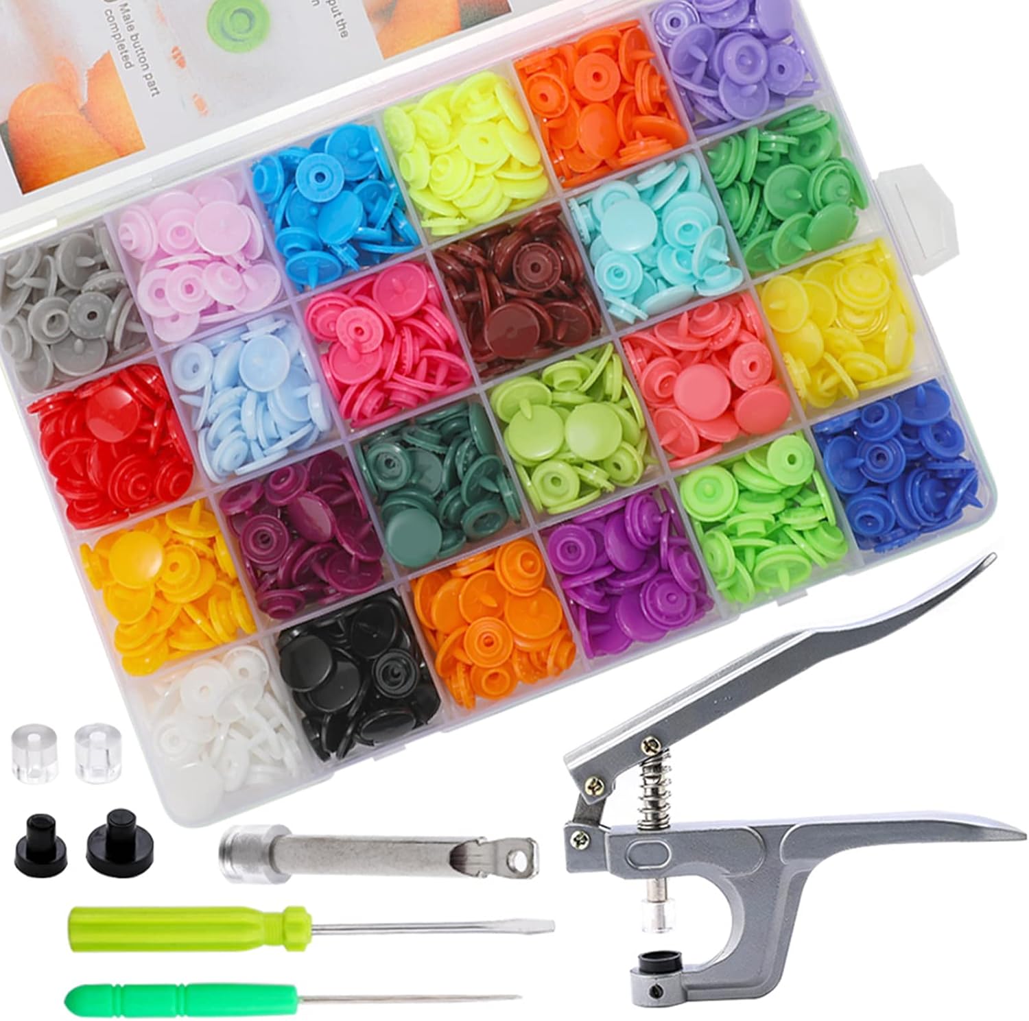 Amazon.com: Plastic Snaps for Clothing,Snap Fasteners Buttons Size 20 ...