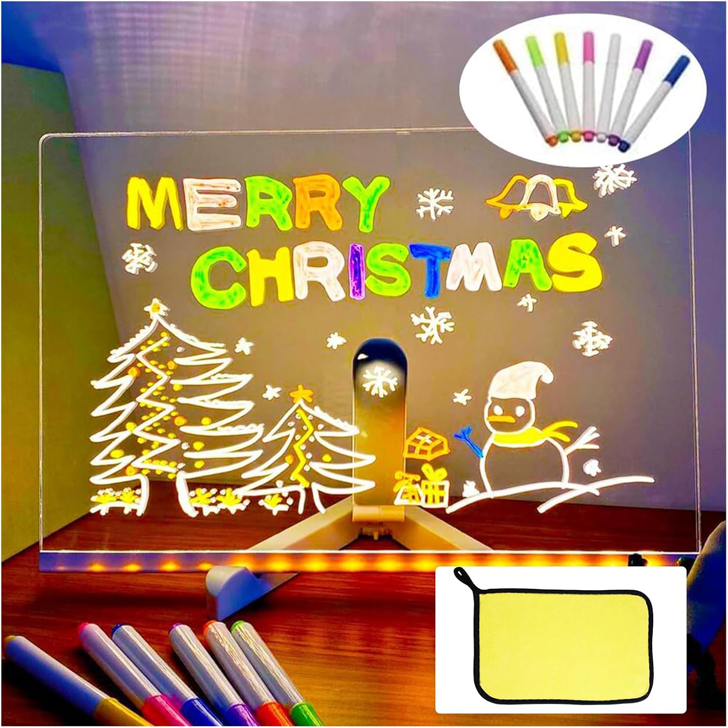 Amazon.com : LED Notepad with Color- LED Luminous Acrylic Message Board ...