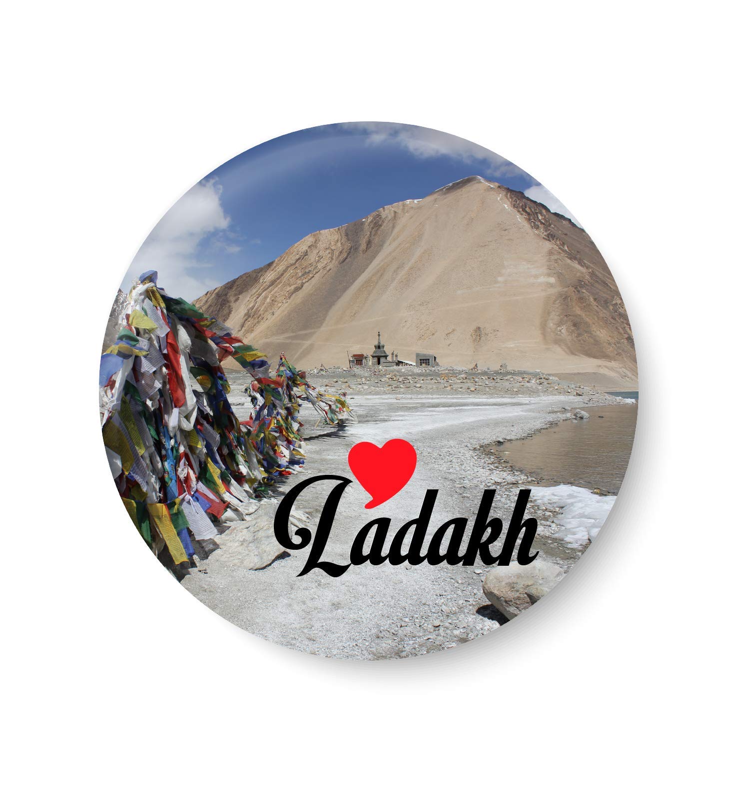 PEACOCKRIDE Love Ladakh I Travel Memories I Pin Badge (Metal ...