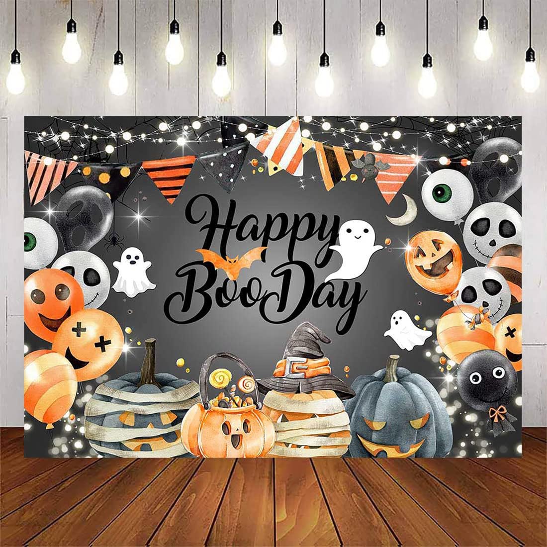 Amazon.com : Avezano Happy Boo Day Backdrop Little Boo Happy Birthday ...