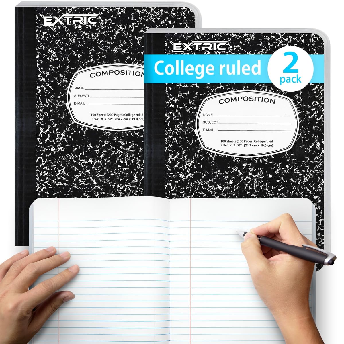 Amazon.com : EXTRIC Composition Notebook College Ruled – Composition ...
