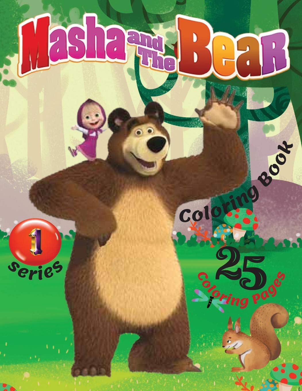 Buy Masha And The Bear Coloring Book 1 Series - 25 Coloring Pages ...