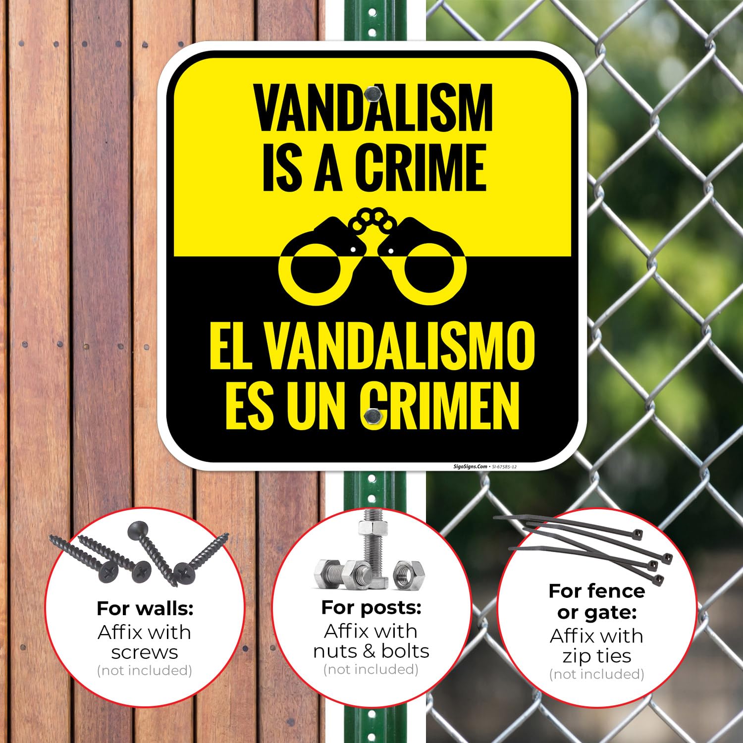 No Vandalism Signs Vandalism Is Crime