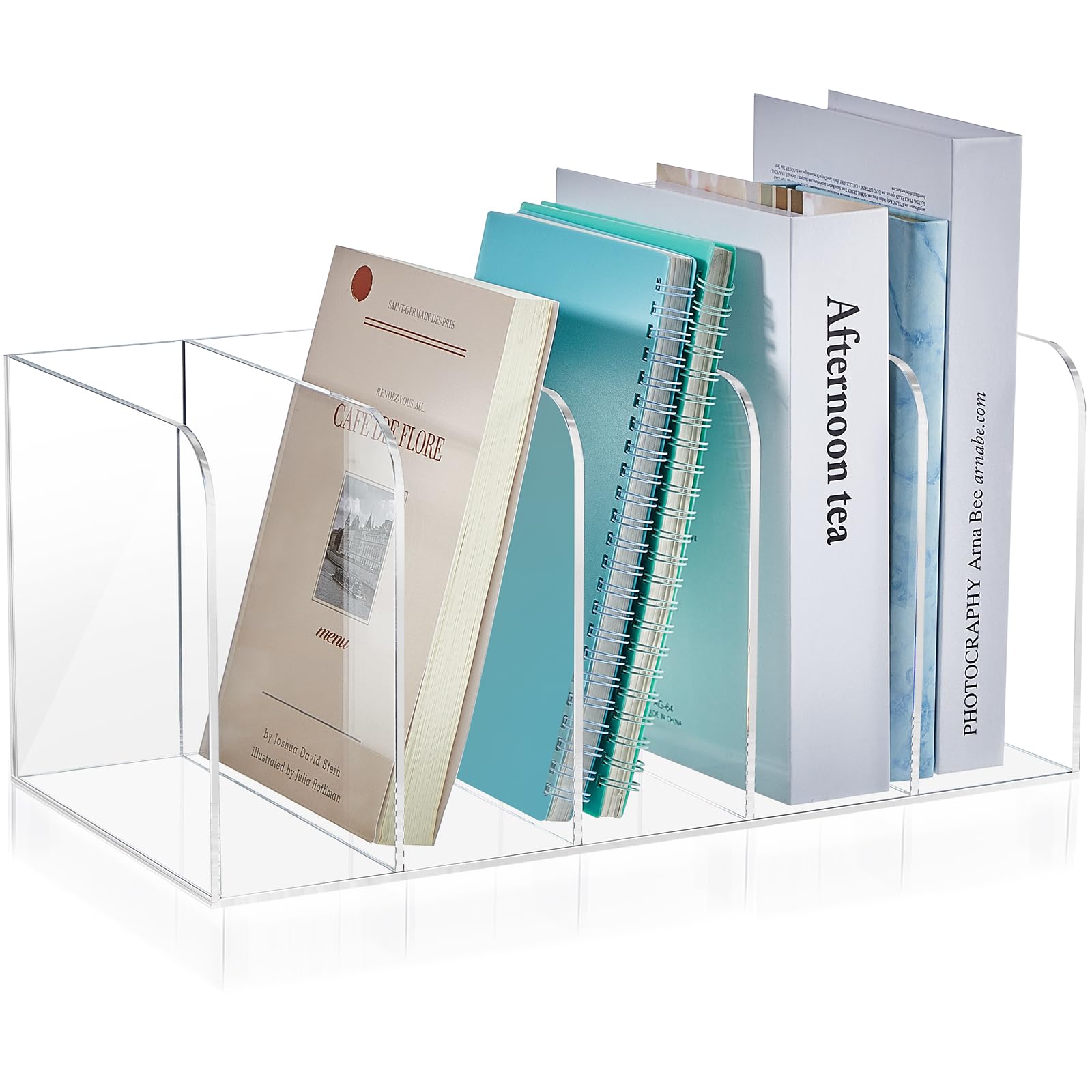 Amazon.com: Suzile Clear Acrylic Magazine File Holder with Vertical ...