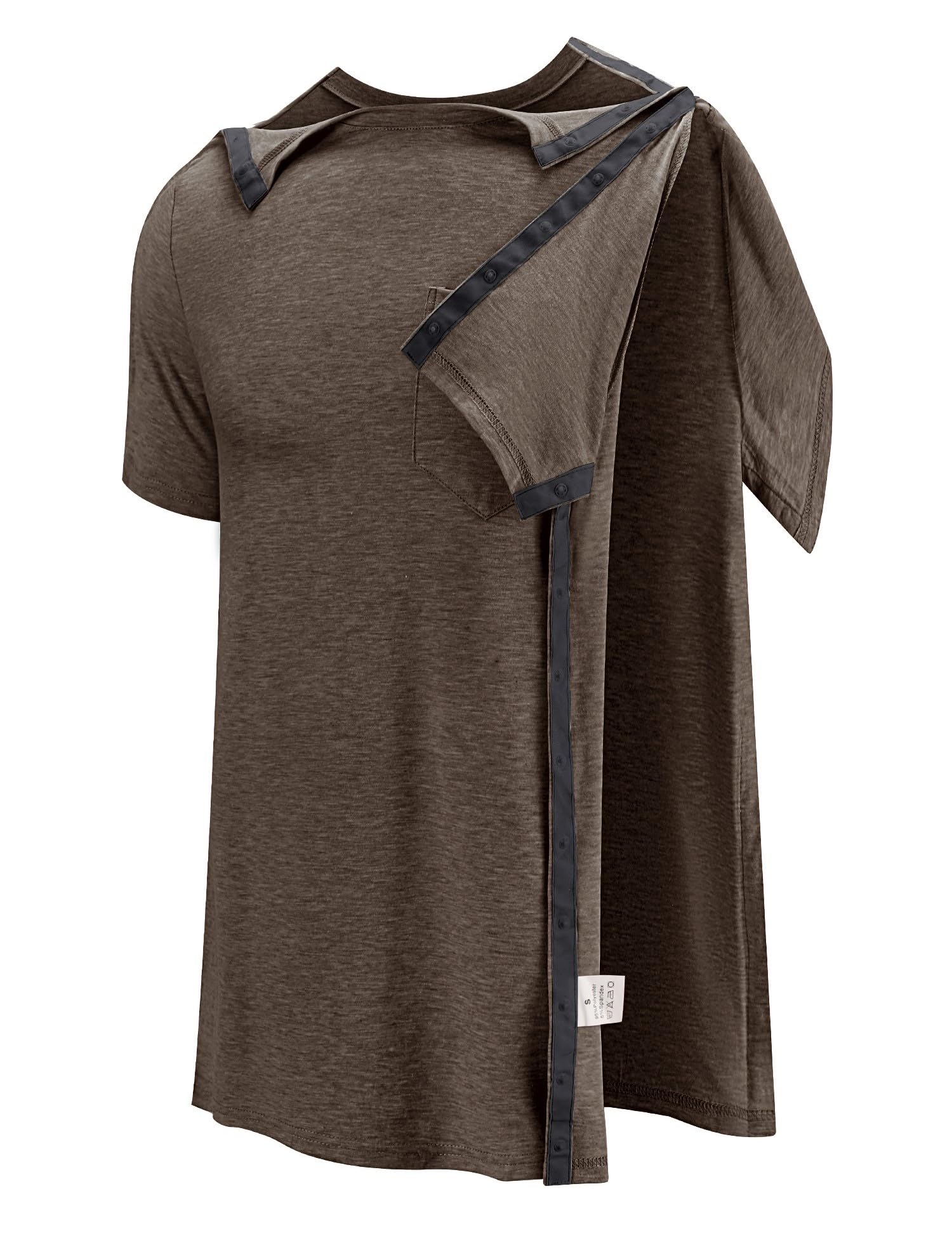 Snapklik.com : Men Shoulder Surgery Shirt Chemo Therapy Shirts Adaptive ...