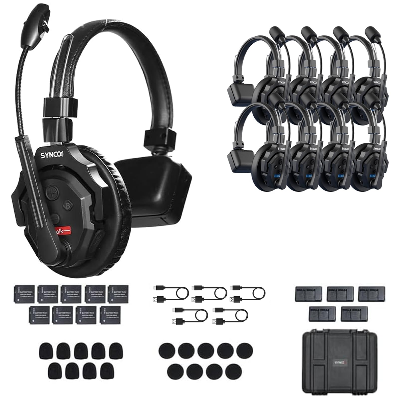 Amazon.com: SYNCO XTalk X9 Full Duplex AEC Wireless Intercom Headset ...