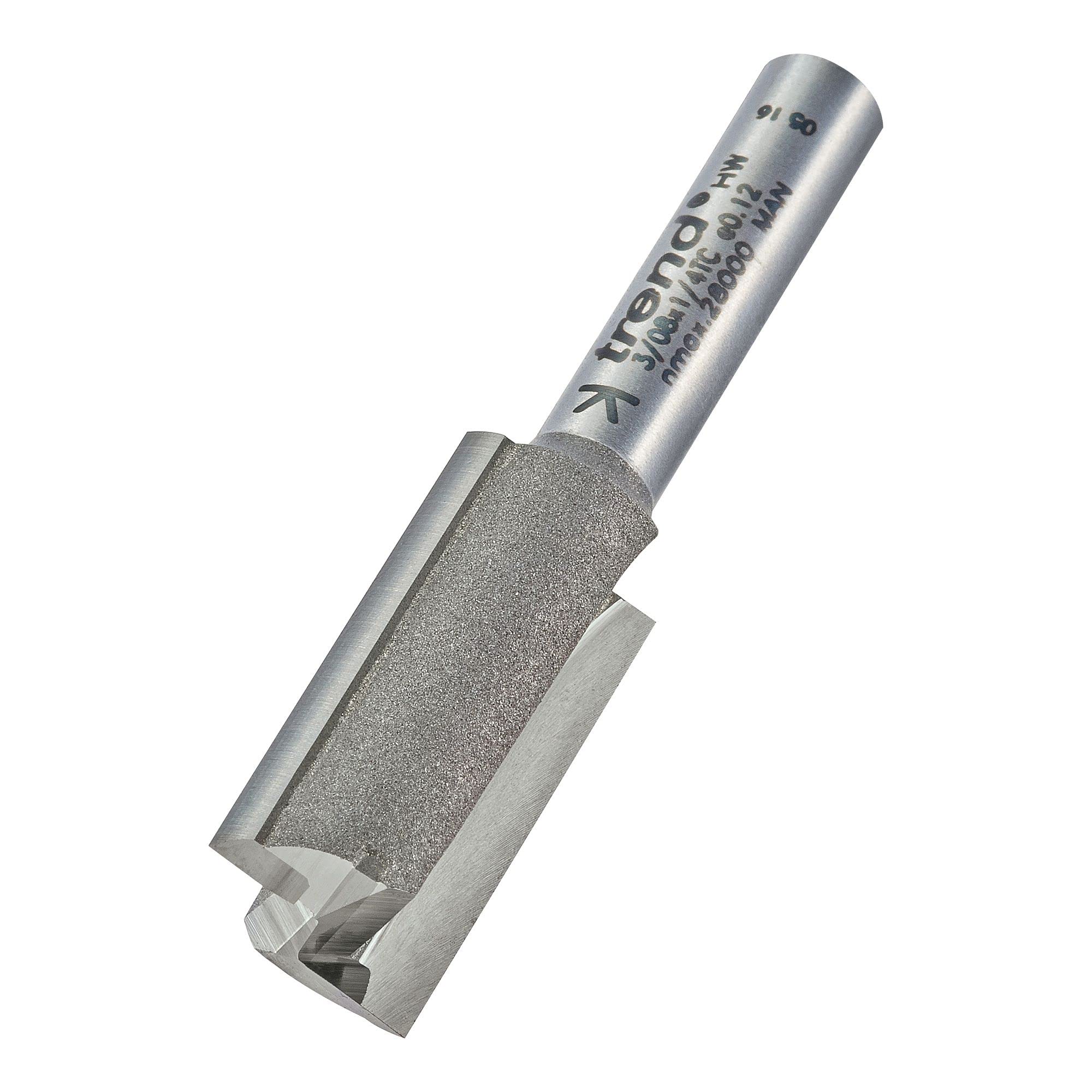Trend Professional Straight Two Flute Router Cutter, 1/4 Inch Shank, 12 ...