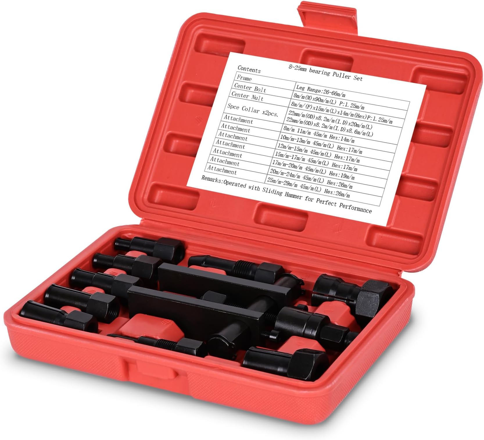 ACIMOD 10PCS Motorcycle Blind Hole Bearing Puller Tool Kits with ...