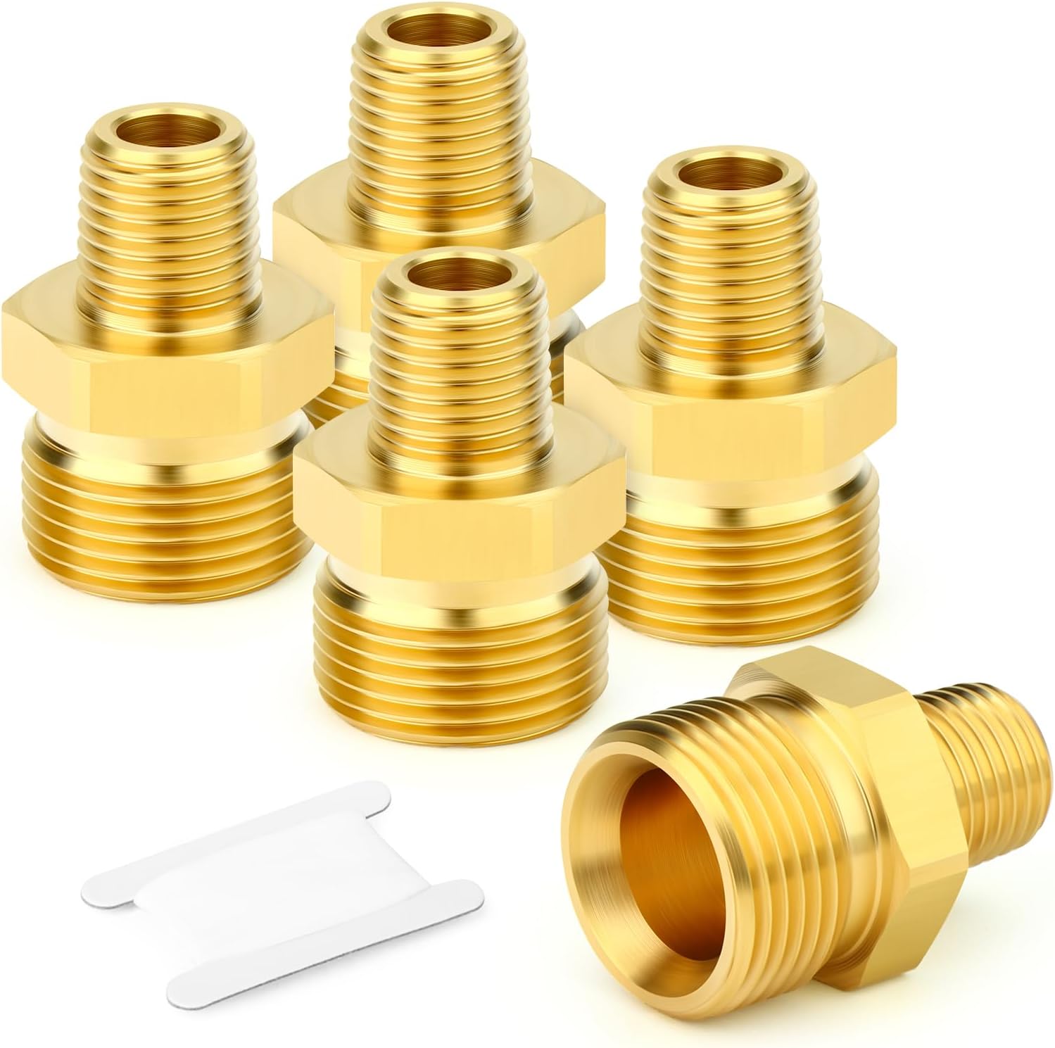 Amazon.com: GASHER 5Pcs Brass M22 Pressure Washer Fitting,M22-14mm Male x 1/4"NPT Male Thread ...