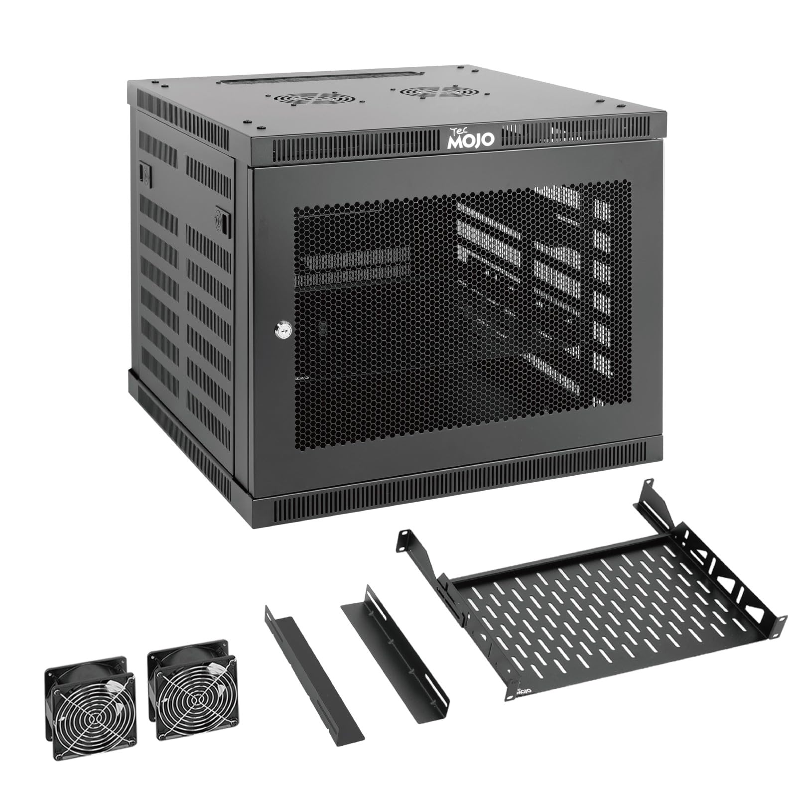 Amazon.com: Tecmojo 9U Wall Mount Rack,9U Rack 17.7 Inch Depth,Hold Up ...