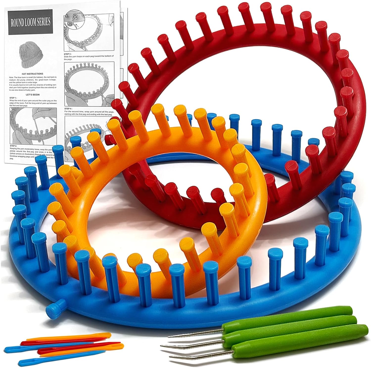 Amazon.com: UCDRMA Loom Knitting Kit with Step-by-Step Instructions ...