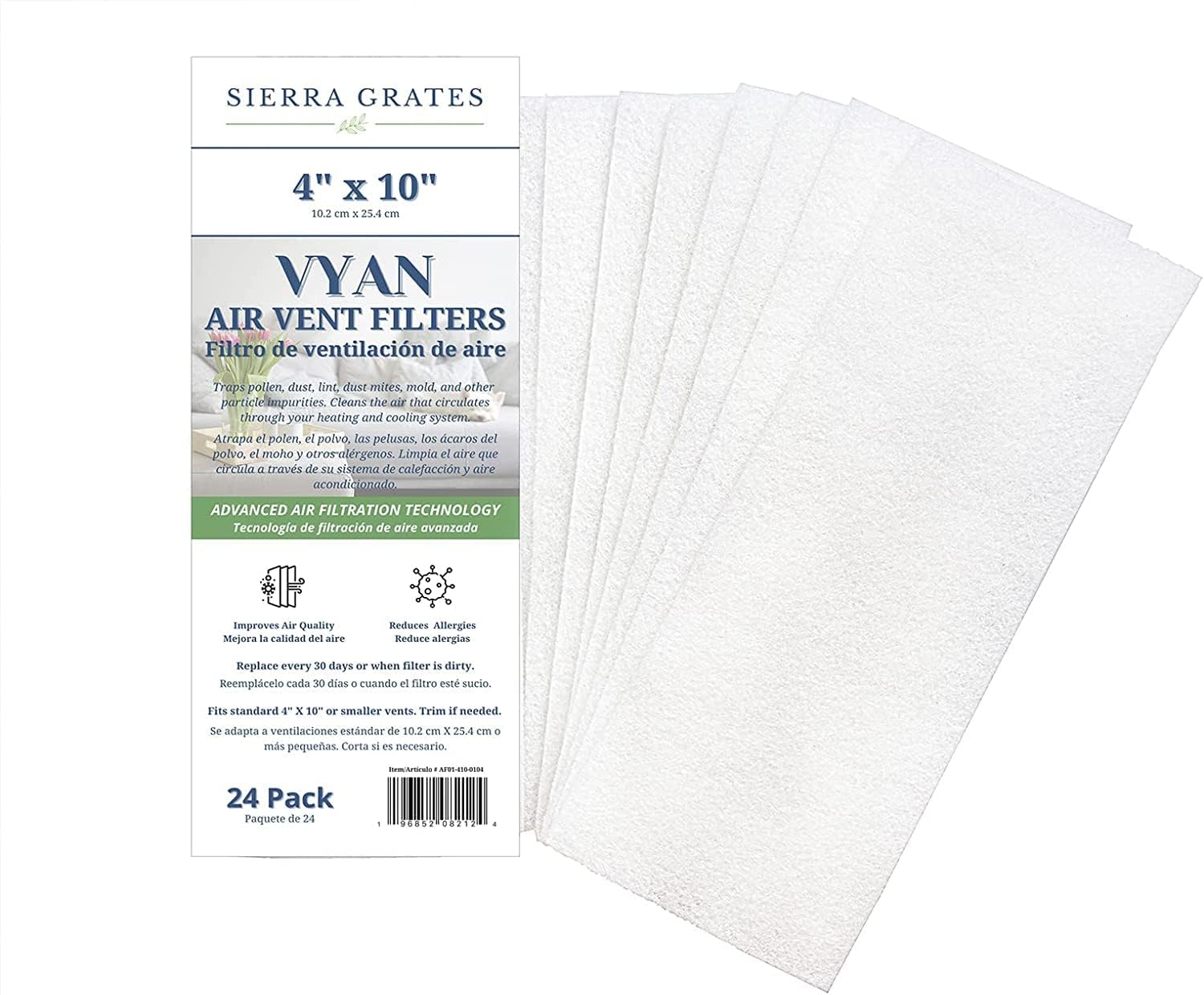 Amazon.com: Dust Control Vent Filters - Pack of 24 Air Vent Filters (4 ...