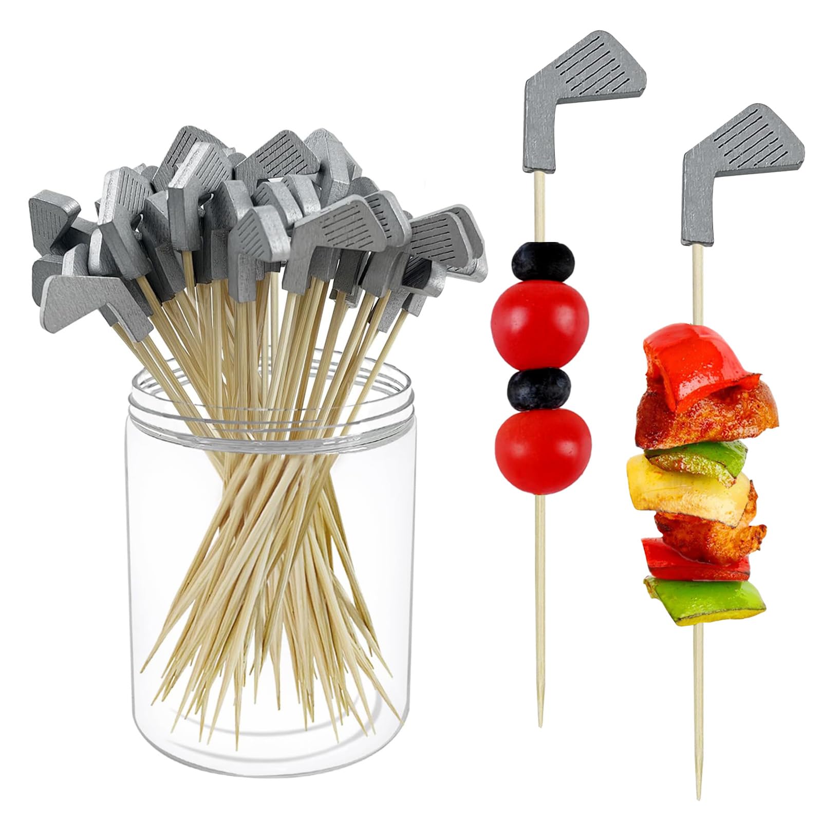 Amazon.com | 200 PCS Golf Cocktail Picks, 4.72 Inch Bamboo Golf ...