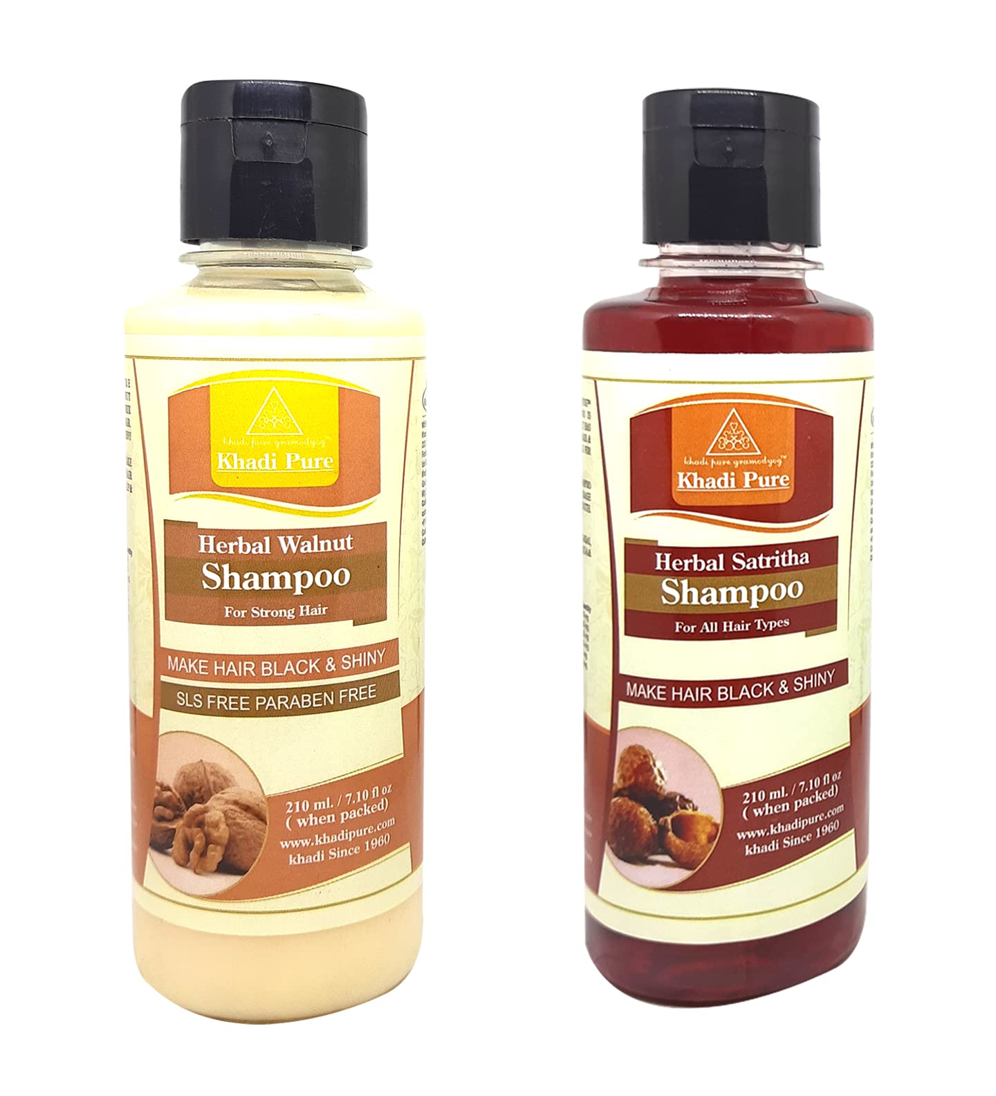 Buy Khadi Pure Satritha & Walnut SLS Shampoo/Hair Cleanser, 210 ml ...