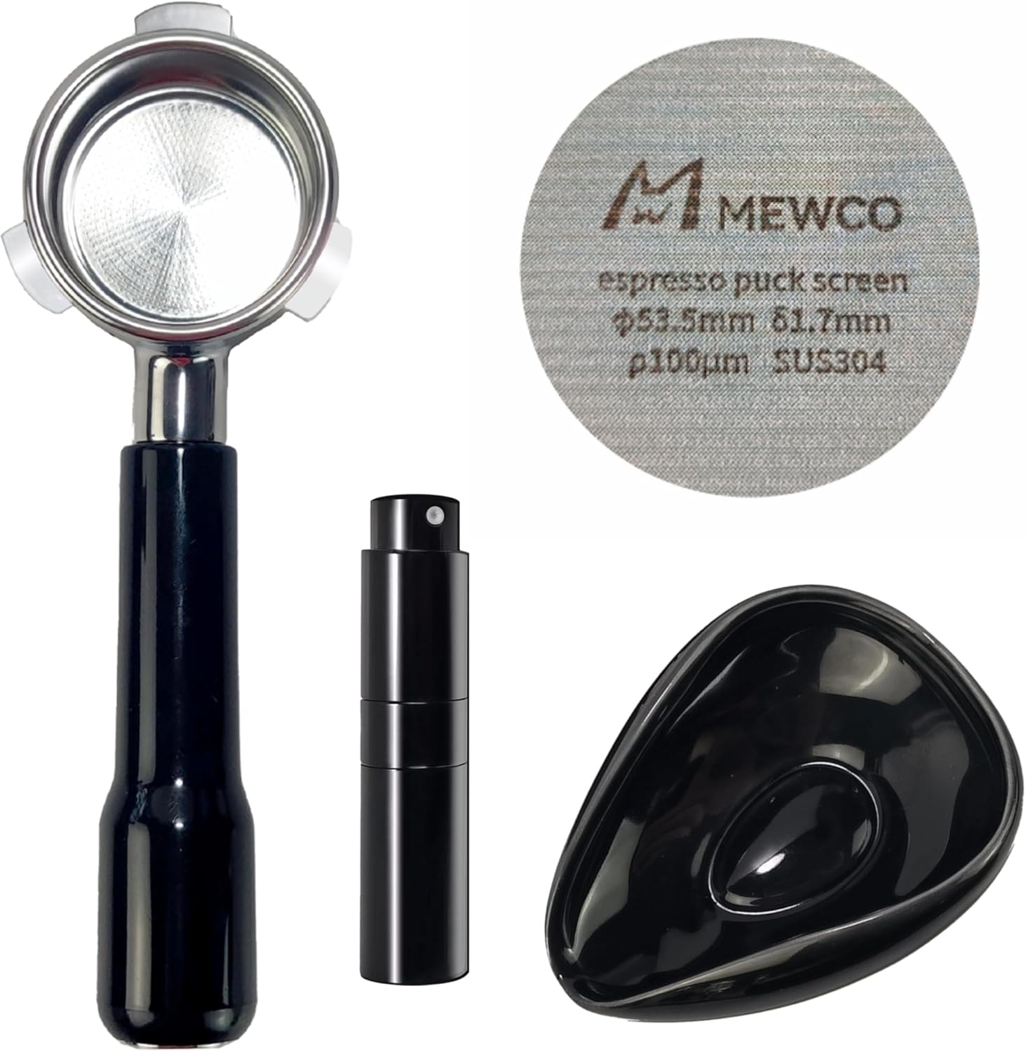 Amazon.com: 54mm Coffee Bottomless Portafilter and Espresso Puck Screen and Coffee Dosing Cup ...