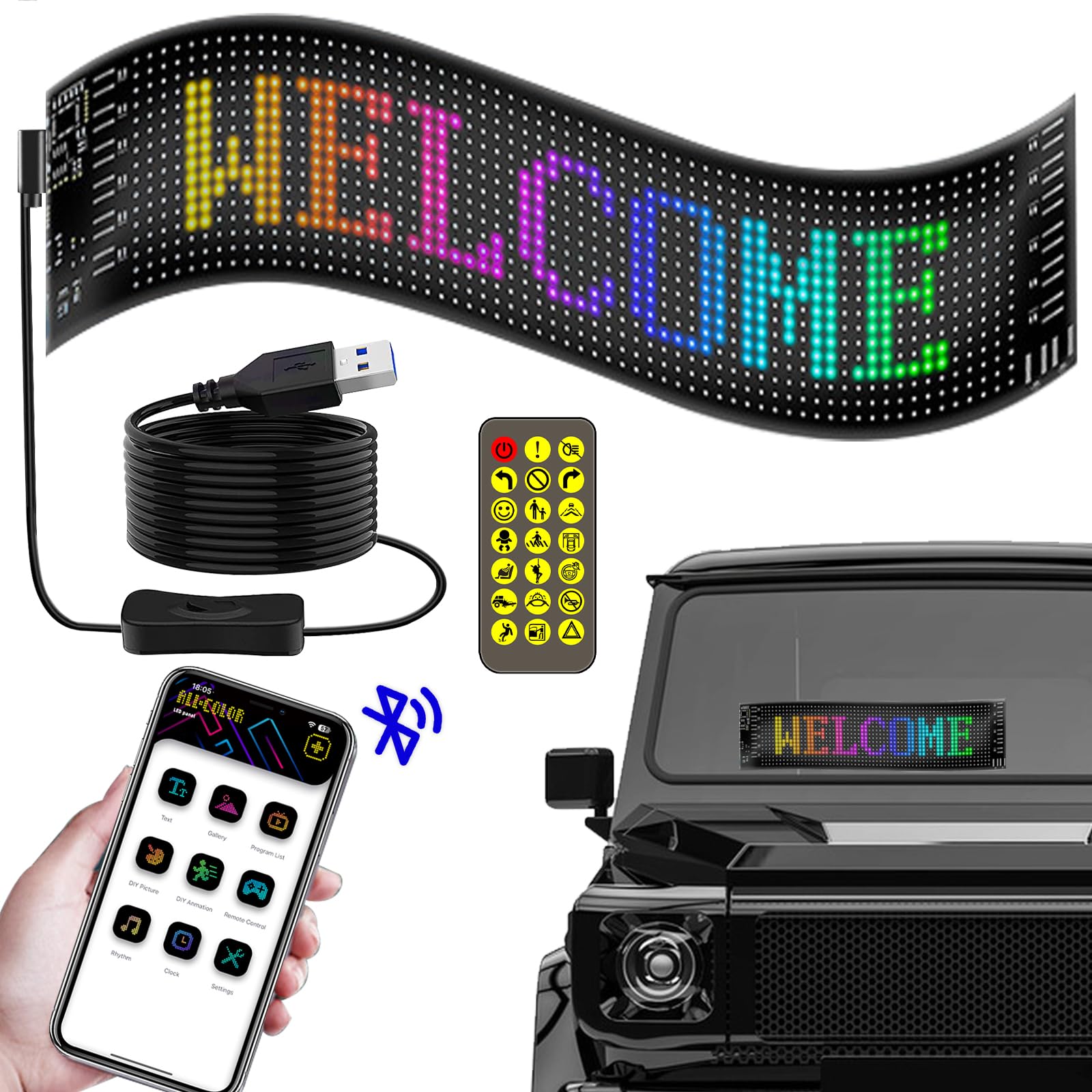 Programmable Led Sign Usb 5v Scrolling Led Sign Programmable Pre ...