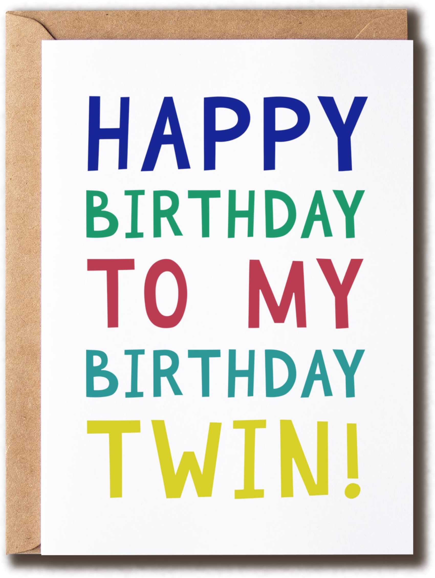 Amazon.com : KPLDESIGNS Happy Birthday To My Birthday Twin Card ...