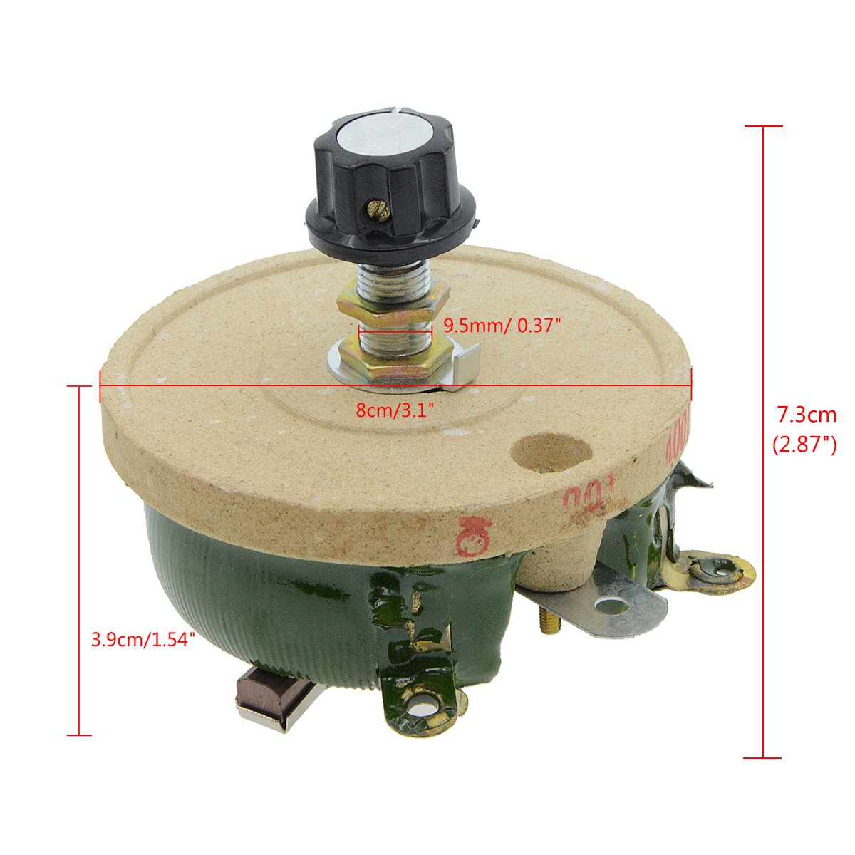 Snapklik.com : Ceramic Rheostat 100W 100 Ohm Variable Taper Pot Cover ...