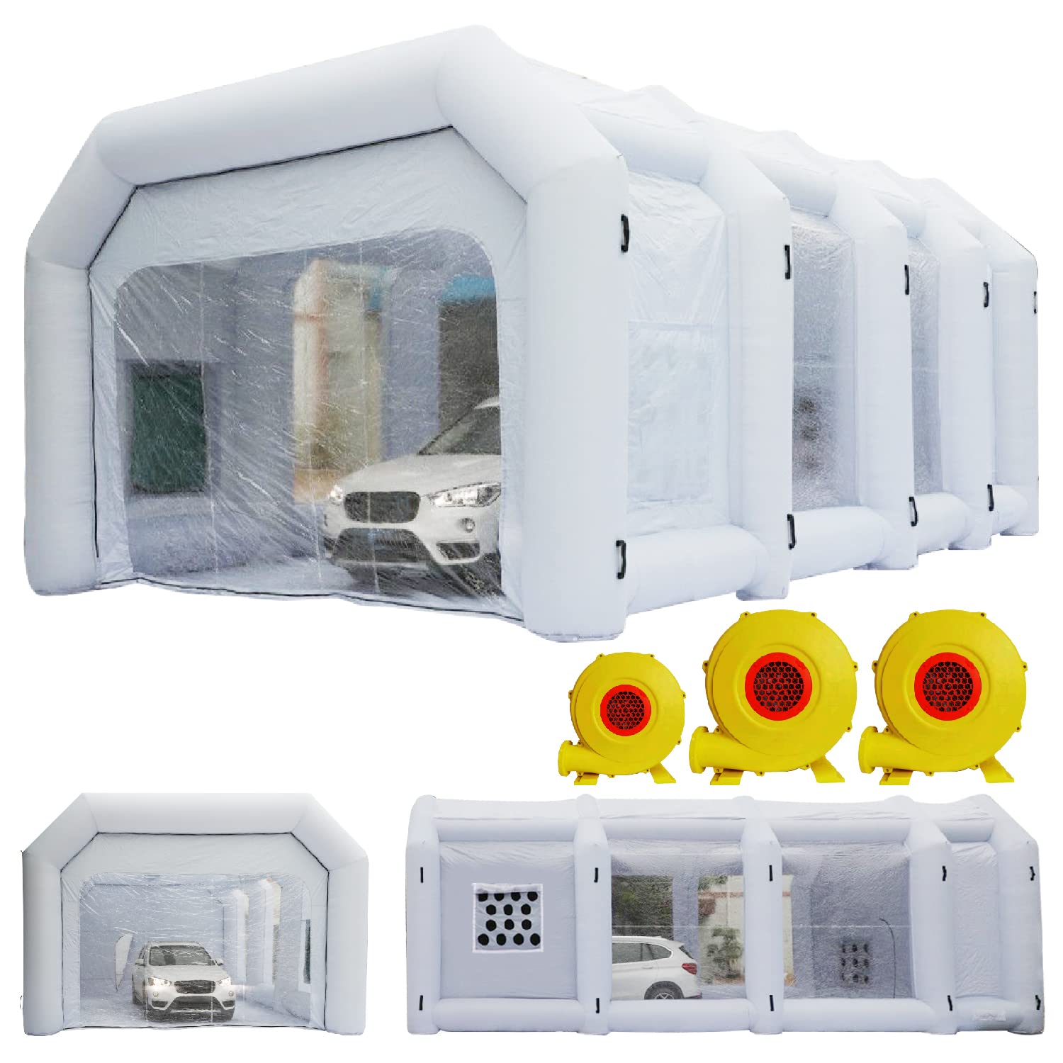 Amazon.com: Xmaybang Inflatable Paint Booth 39x16.5x13ft with 3 Blowers ...