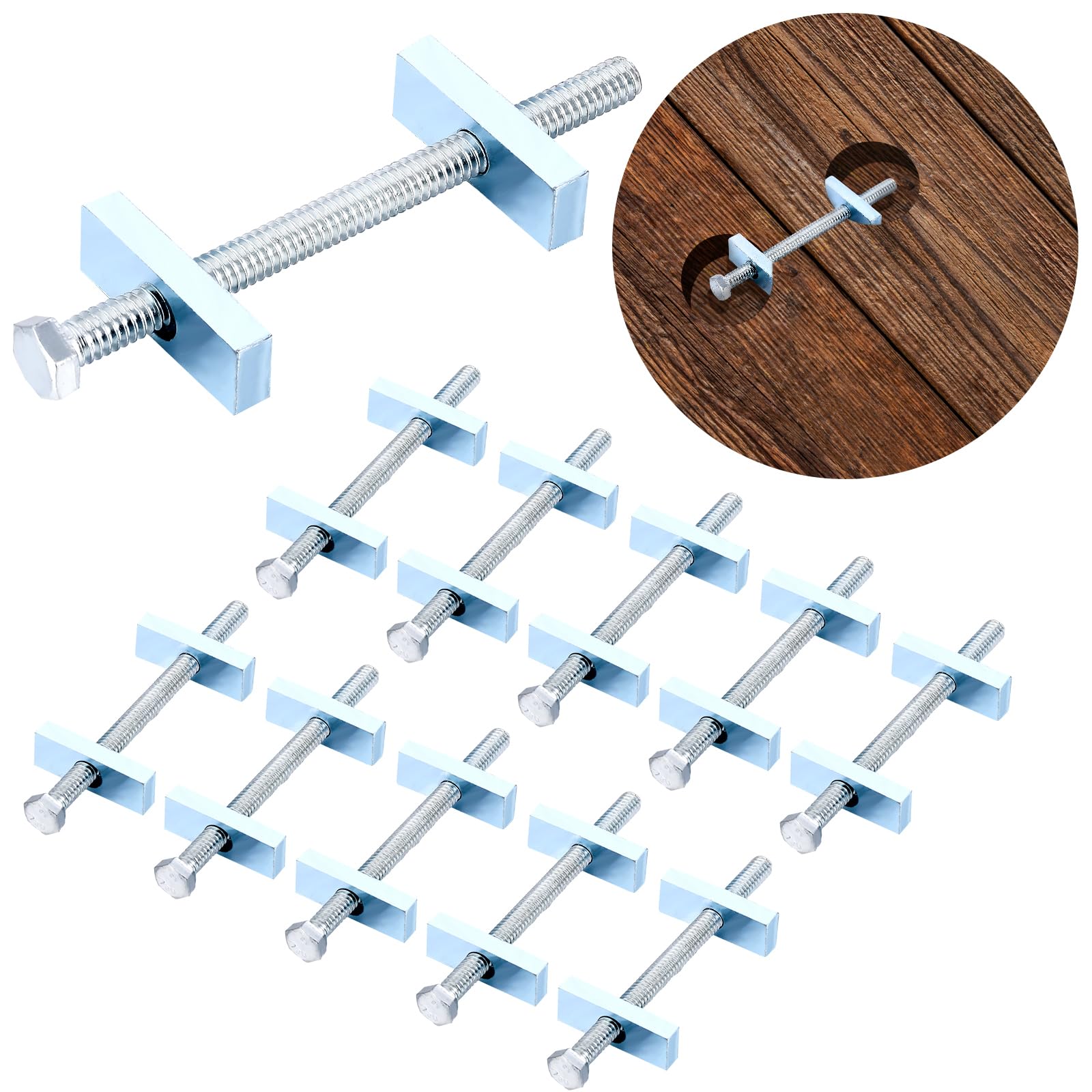 Snapklik.com : 20 Pcs Countertop Connector Table Top Fasteners 1/4-20 X ...