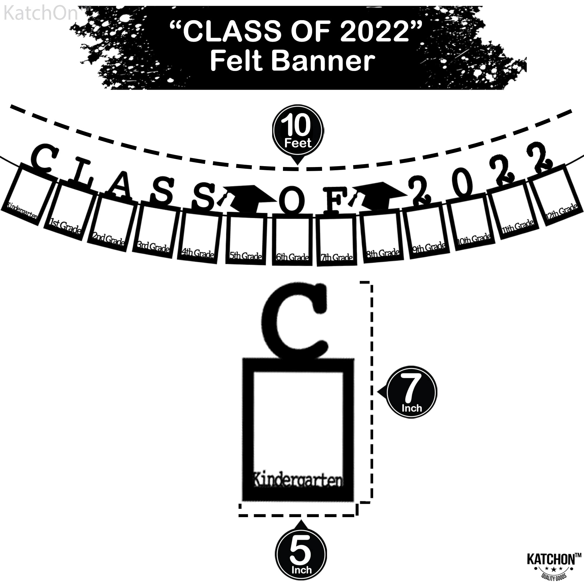 Buy Felt, Class of 2022 Graduation Photo Banner - KG to 12th Graduation ...