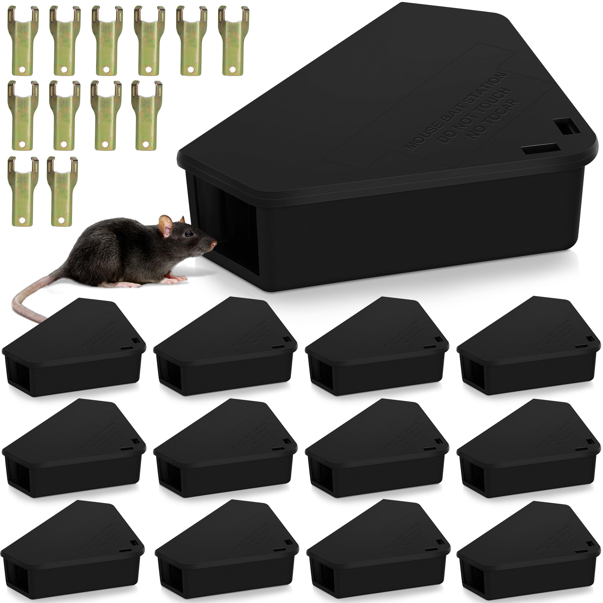 Amazon.com : 12 Pack Mouse Station - Key Required Mice Bait Stations ...