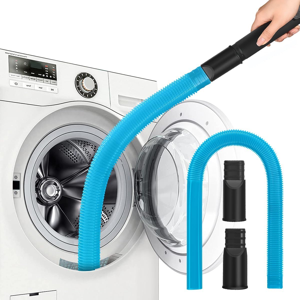 DrRobor Dryer Vent Cleaner Kit - Universal Vacuum Attachment