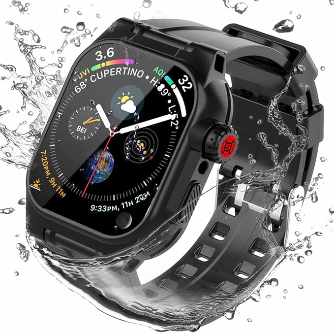 Amazon.com: PEIYUI Max 100ft Waterproof Case Designed for Apple Watch ...