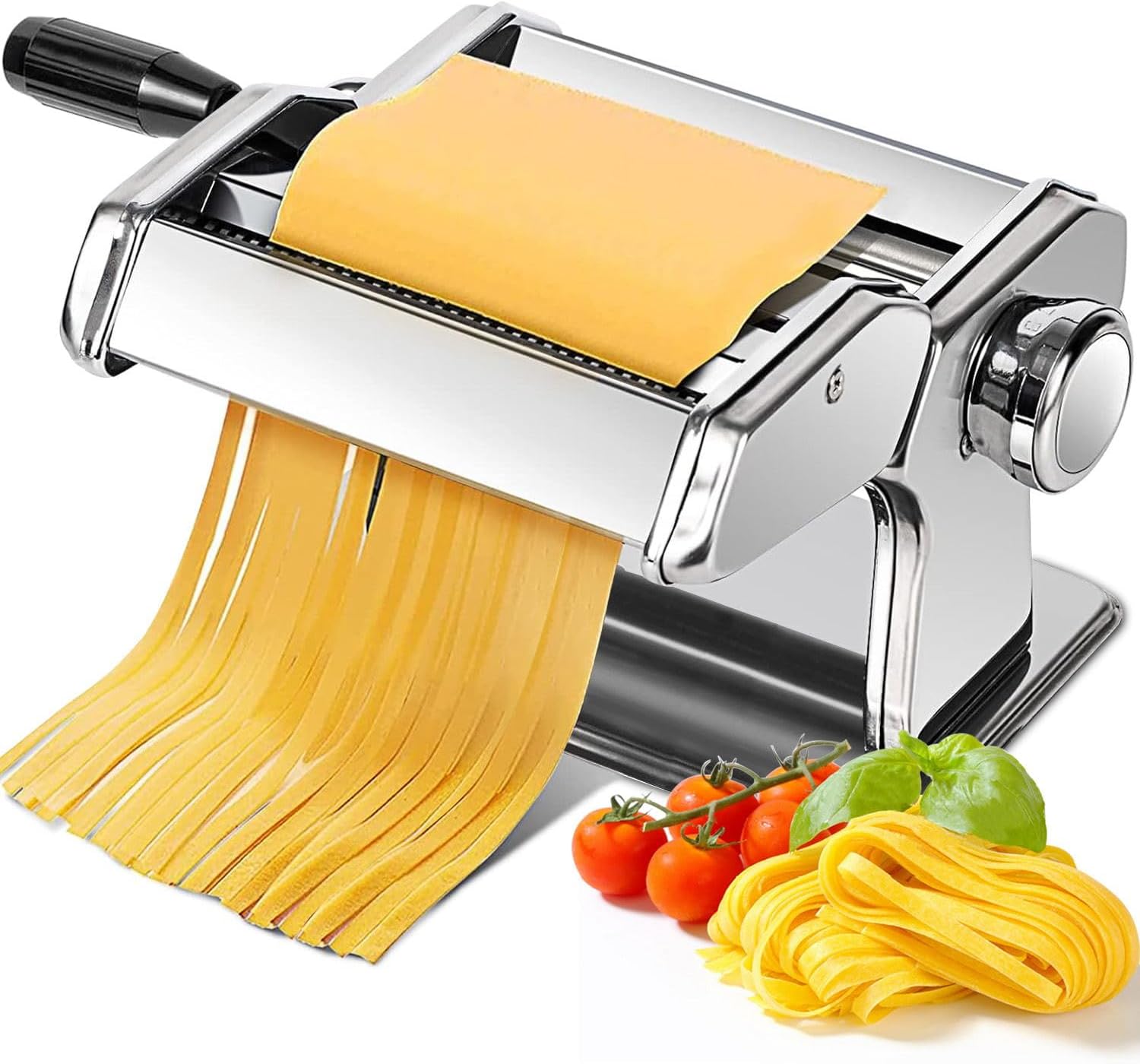 Amazon.com: Pasta Maker Machine, AITRAI Stainless Steel Manual Pasta ...