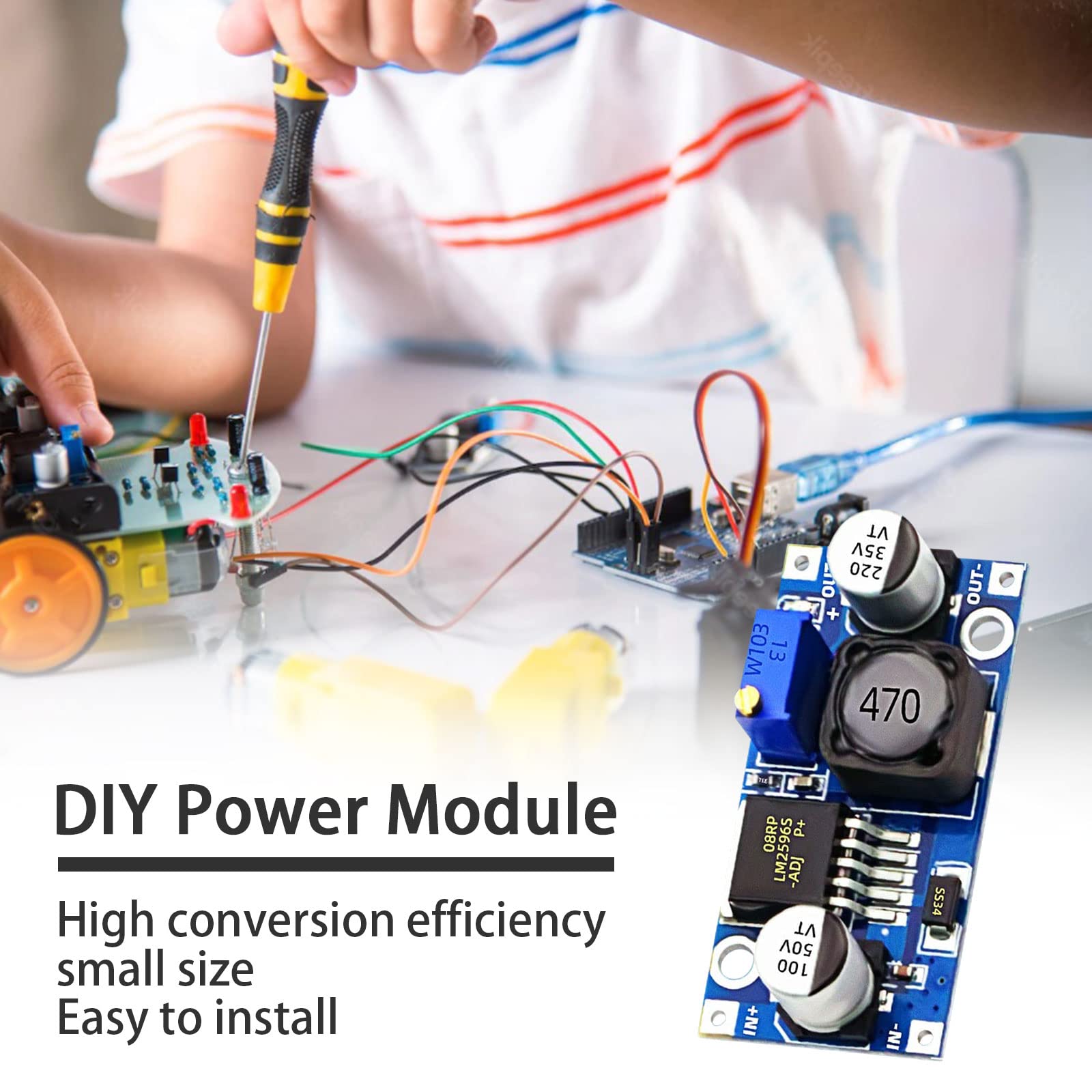 Snapklik.com : LM2596 DC-DC Buck Converter, 10 PCS LM2596 Adjustable ...