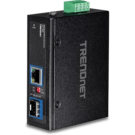 Amazon.com: TRENDnet 1000BASE-T to SFP Fiber Media Converter, Gigabit ...