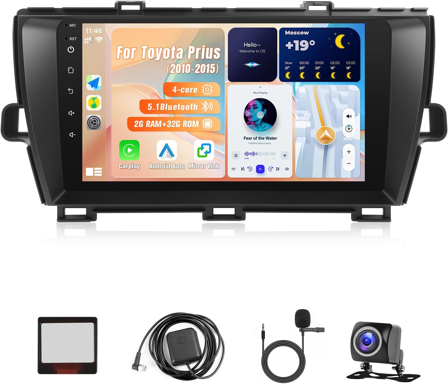 Amazon.com: KuTaiTai Car Stereo Radio for Toyota Prius 2010-2015 with ...