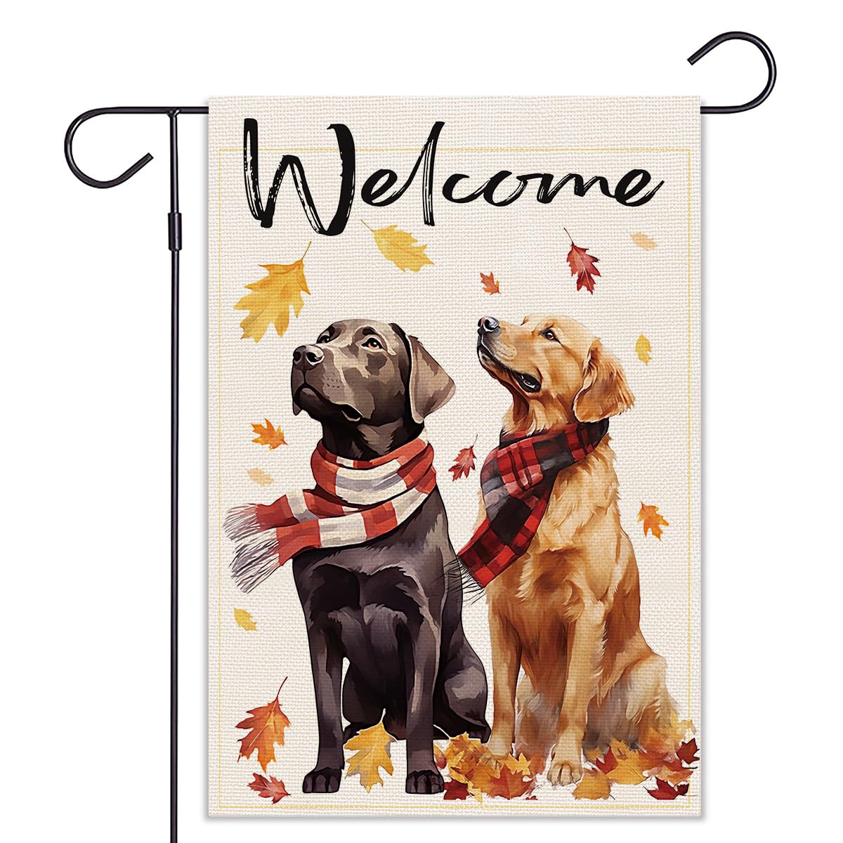 Amazon.com : Balgardekor Welcome Fall Dog Garden Flag For Outside ...