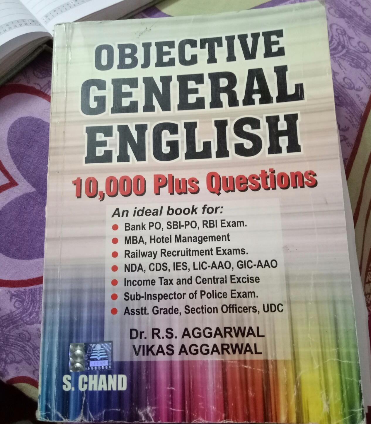 OBJECTIVE GENERAL ENGLISH ( R.S.AGGARWAL ) : S CHAND PUBLICATION, S ...