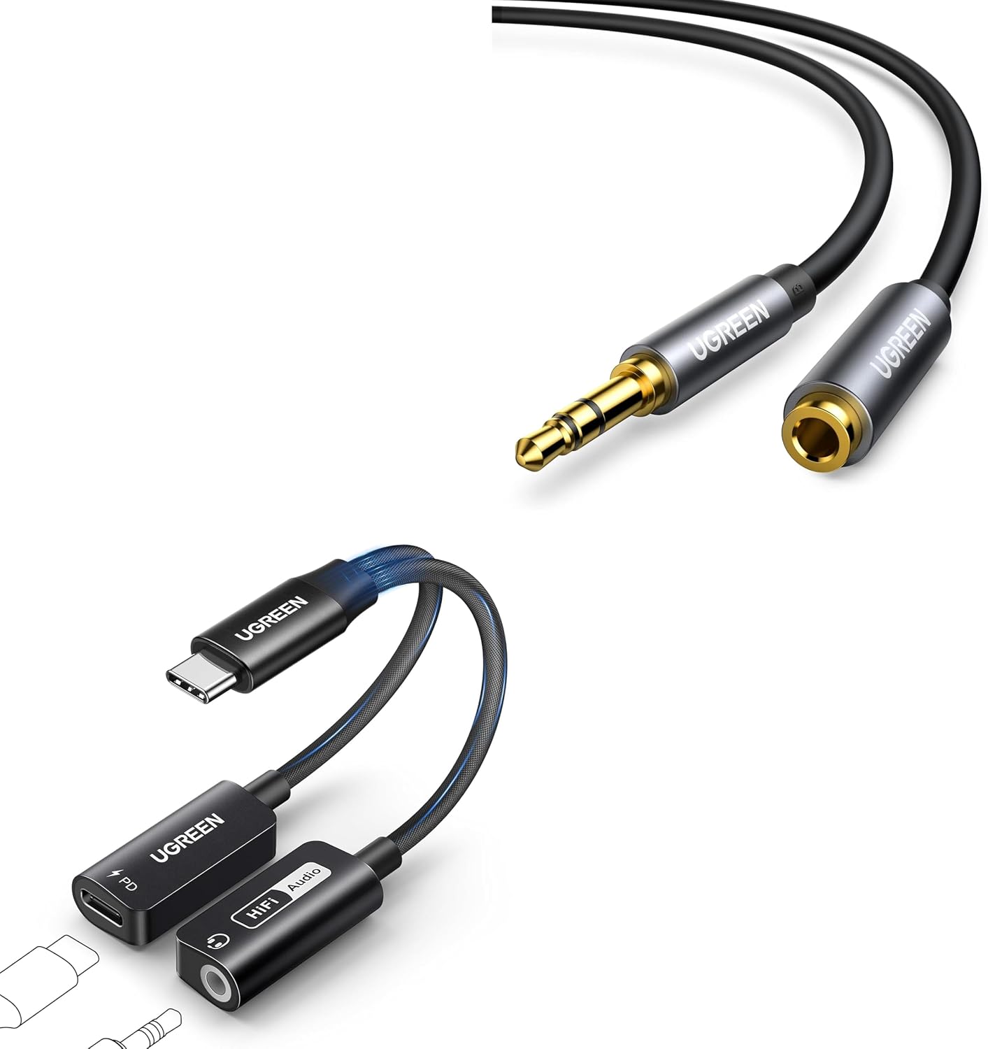 Amazon.com: UGREEN Headphone Extension Cable 3.5mm Gold Plated Aux ...