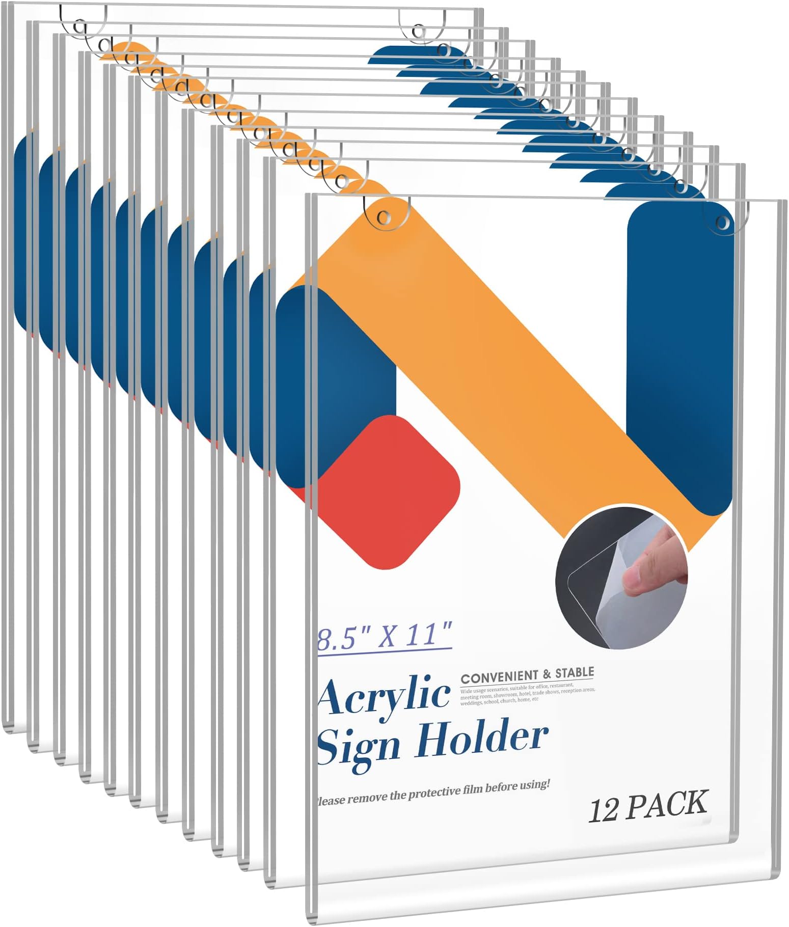 Amazon.com: AMZKONIG 12 Pack Acrylic Sign Holder 8.5x11 Wall Mount ...