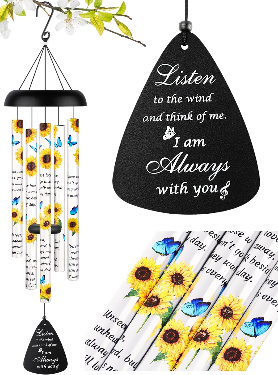 Amazon.com: StealStreet SS-G-41805 Wind Chime Round Top Sunflowers ...