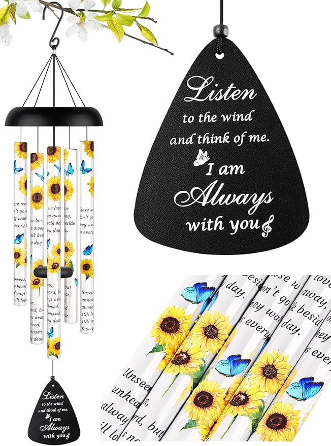 Amazon.com : Sympathy Gift Memorial Wind Chimes - Windchime in Loving ...