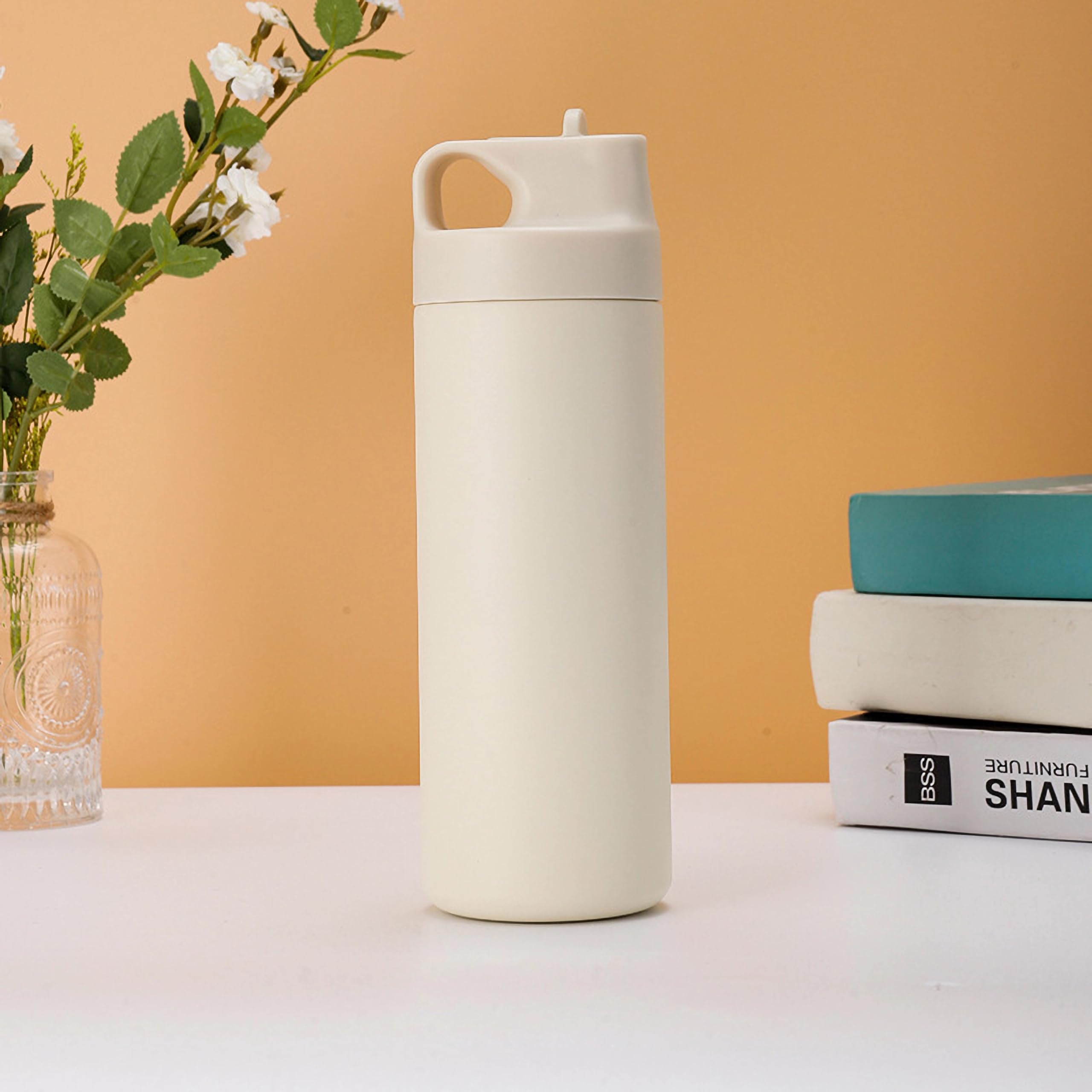 Amazon | IOLOYU 水筒 500ml ステンレスボトル ウォーターボトル おしゃれ 魔法瓶 保温ボトル 女の子 洗いやすい water bottle 取っ手付き オシャレ 軽量 水 ...