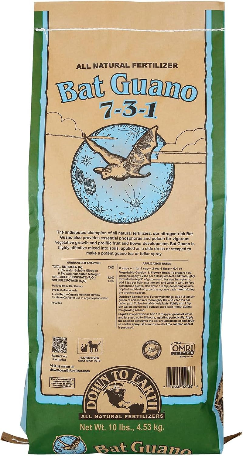 Amazon.com : Down To Earth Organic Bat Guano 7-3-1, 10 lb : Patio, Lawn ...