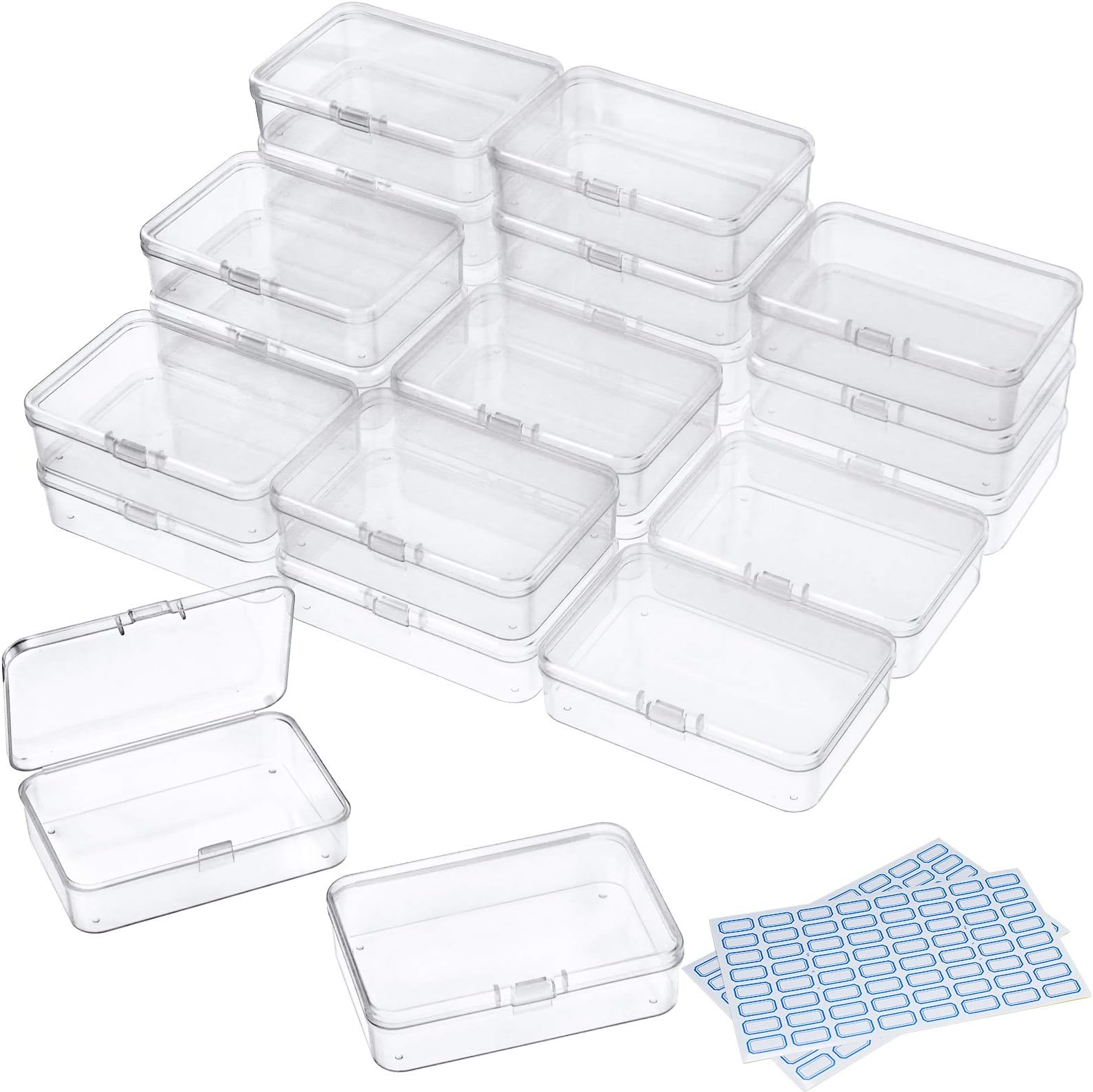 Amazon.com: 6 Pcs Mini Plastic Boxes, 5.5'' x 3'' x 1.8'' Small Clear ...