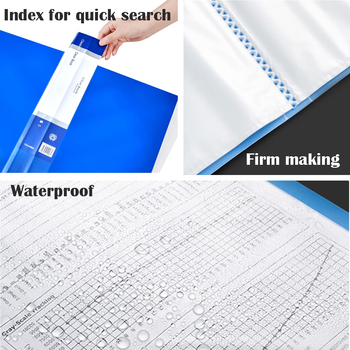 A4 Folder 5 Pack A4 Display Folders, Total 150 Pockets Display Book ...