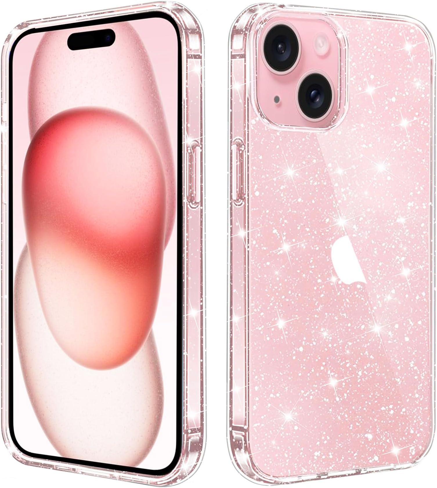 Amazon.com: JJGoo Compatible with iPhone 15 Plus Case Glitter, Clear ...