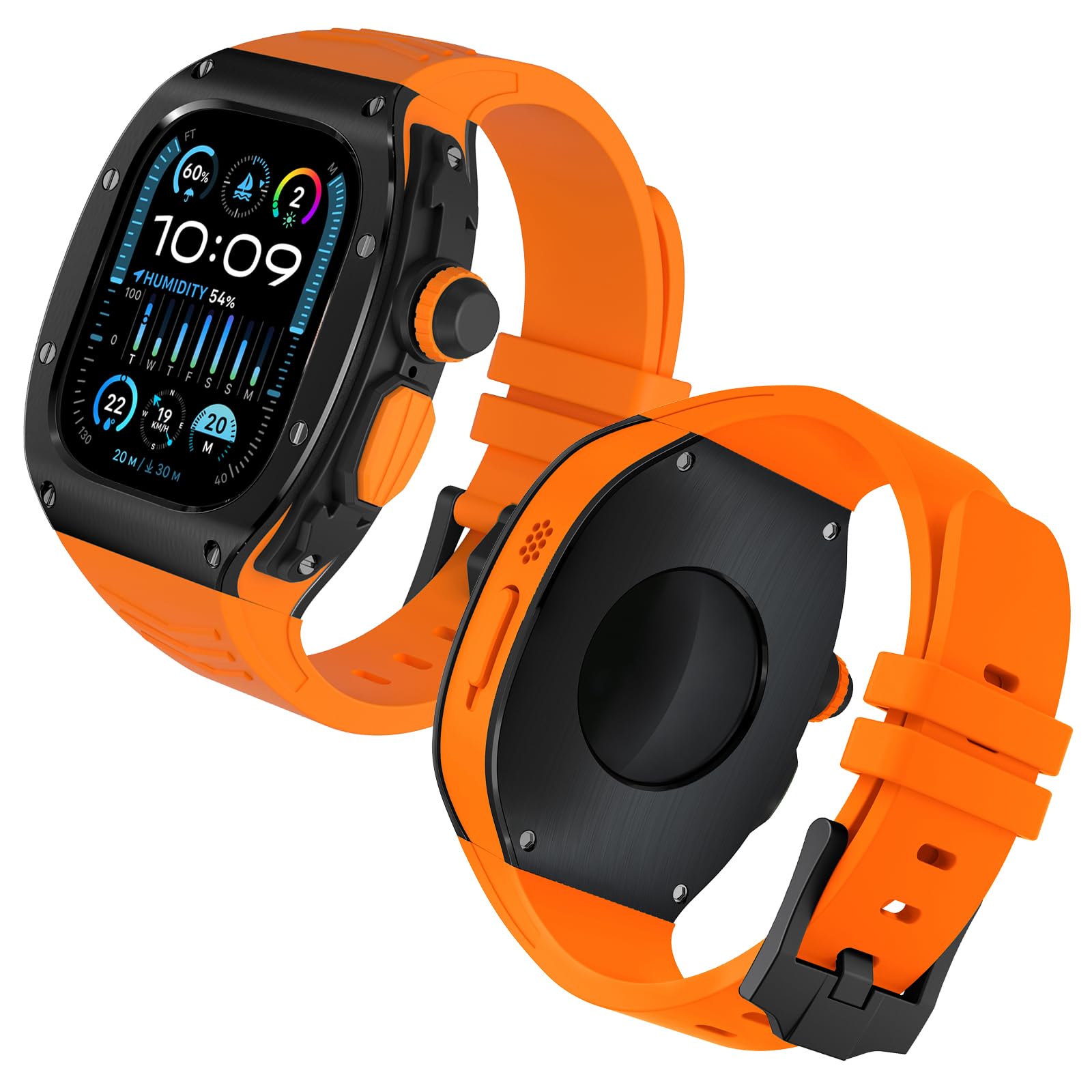 Amazon.com: Luxury Stainless Rugged Case with Band Compatible for Apple ...