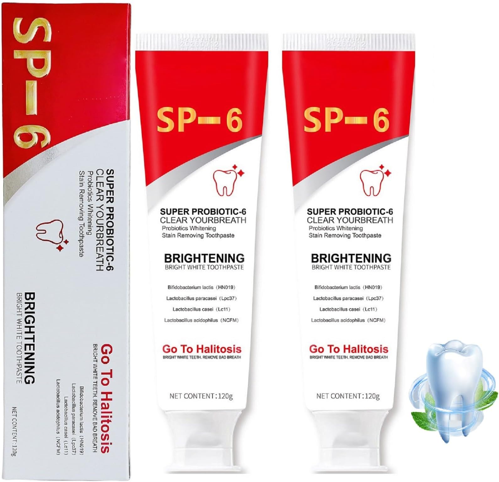 Amazon.com: 2-Pack SP-6 Probiotic Whitening Toothpaste - Enhanced ...