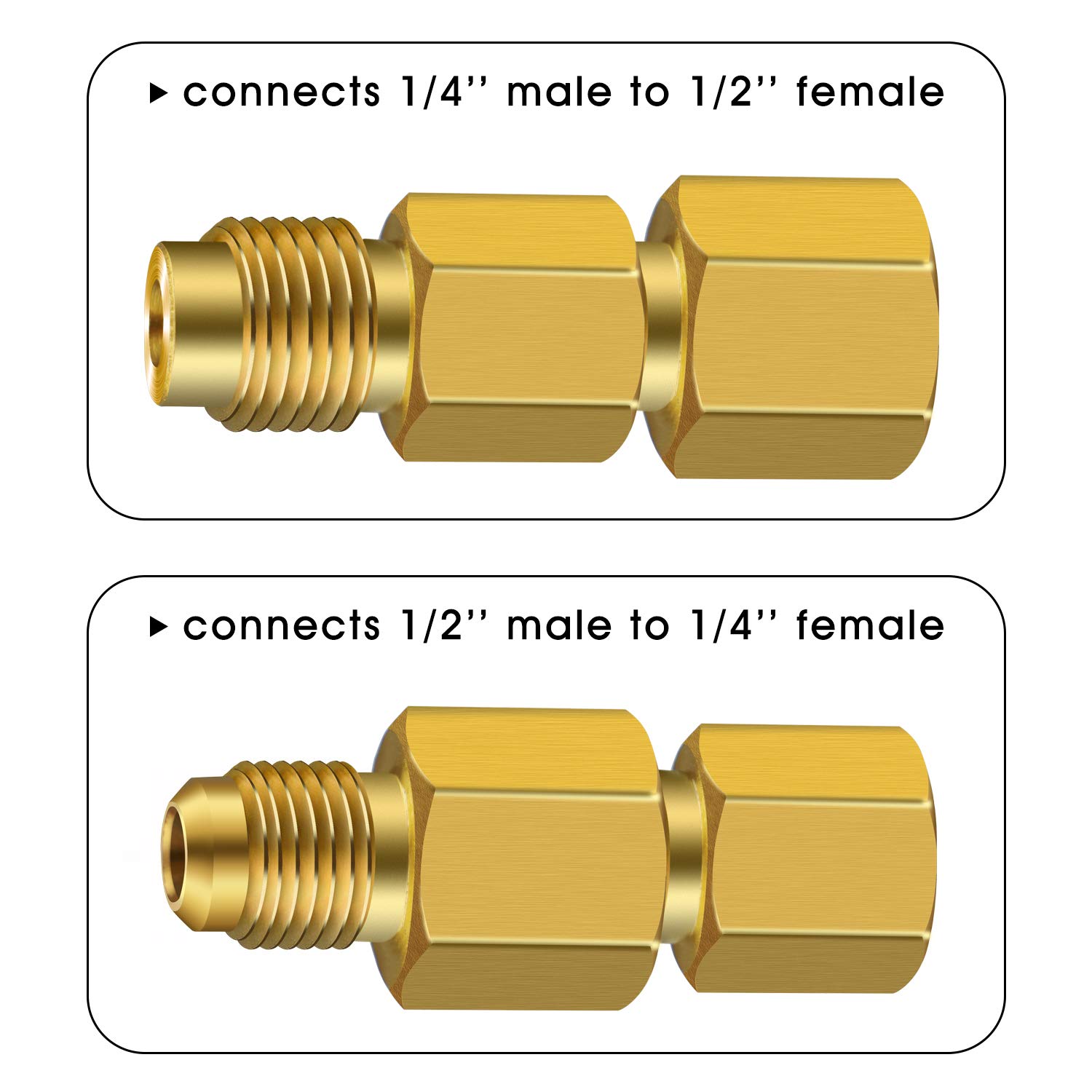 Snapklik.com : 6 Pieces 6015 R134A Brass Refrigerant Tank Adapter To ...